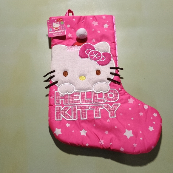 Hello Kitty | Holiday | Hello Kitty Pink And White Star Stocking | Poshmark